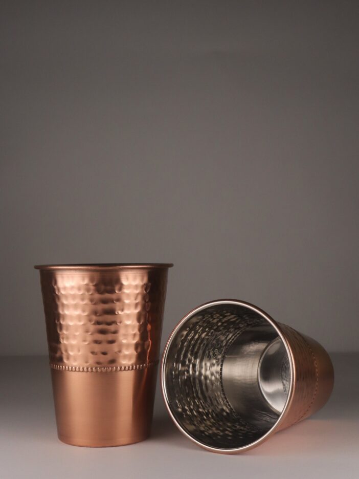 Premium bakrena-inox čaša 400 ml SET od DVIJE - Atma Webshop